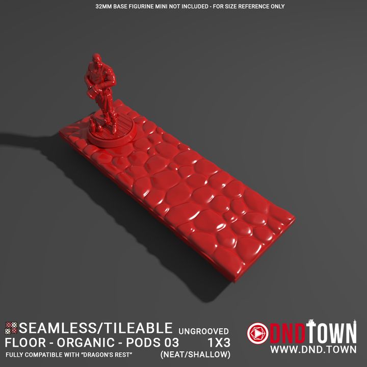 3D Printable 3D Modular Dungeon Tile: Floor - Organic - Alien Pods 03 ...