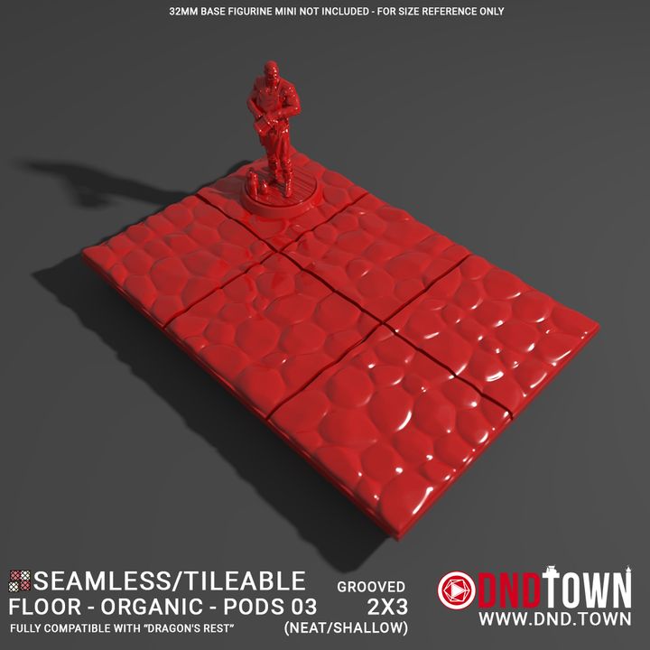 Download 3D Modular Dungeon Tile: Floor - Organic - Alien Pods 03 - 2x3 ...