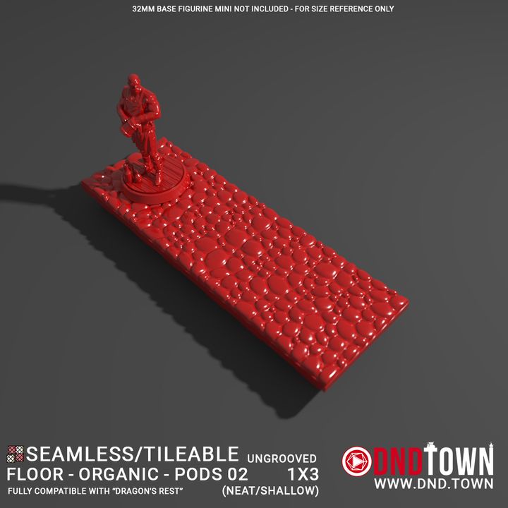 3D Printable 3D Modular Dungeon Tile: Floor - Organic - Alien Pods 02 ...