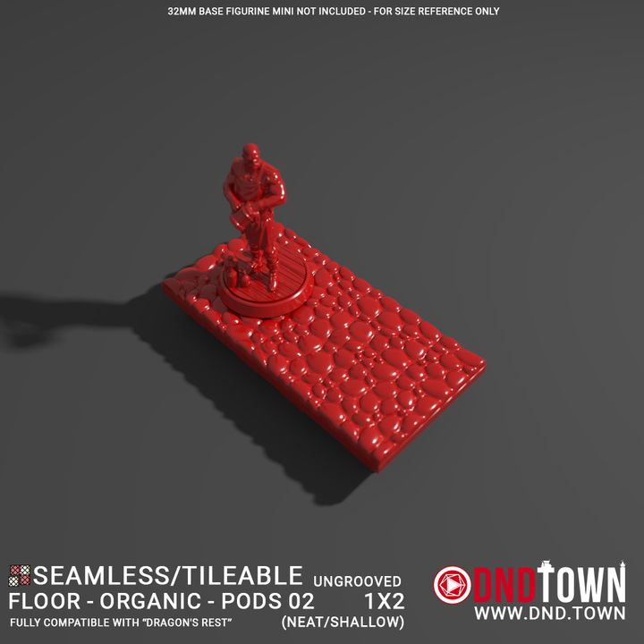 3D Printable 3D Modular Dungeon Tile: Floor - Organic - Alien Pods 02 ...