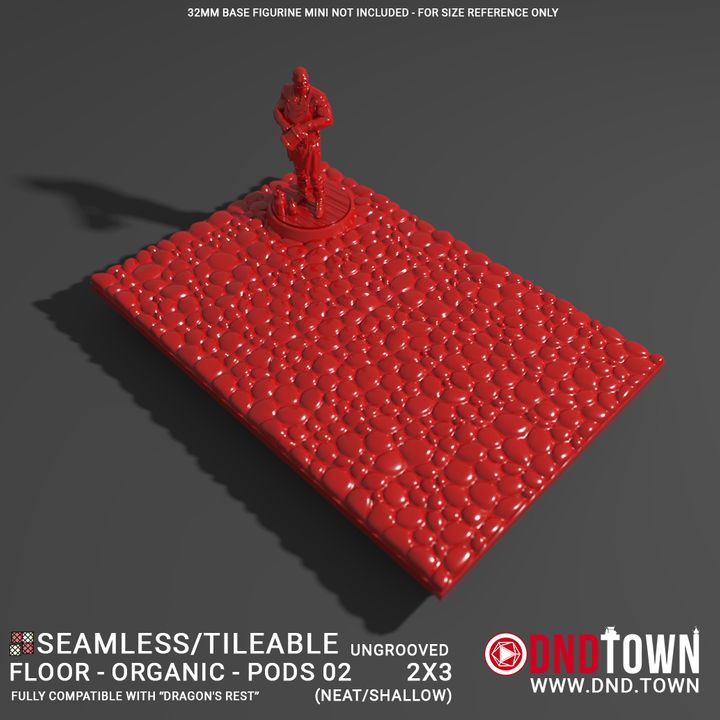 3D Printable 3D Modular Dungeon Tile: Floor - Organic - Alien Pods 02 ...