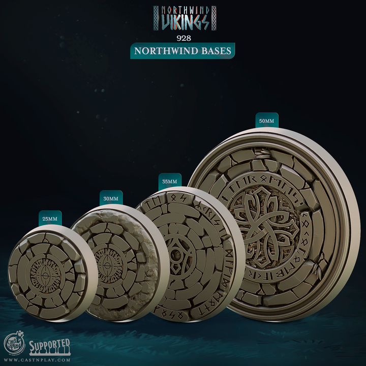 3D Printable Northwind Bases (Pre-Supported) | Cast n Play by Cast n Play