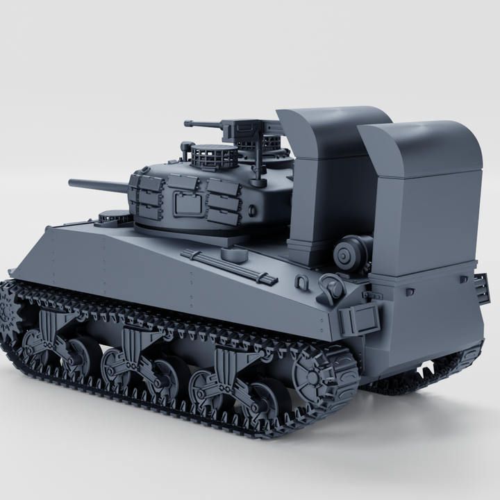 3D Printable Sherman M4A3(75)W “Beelzebub” (US, WW2) by Wargame3d