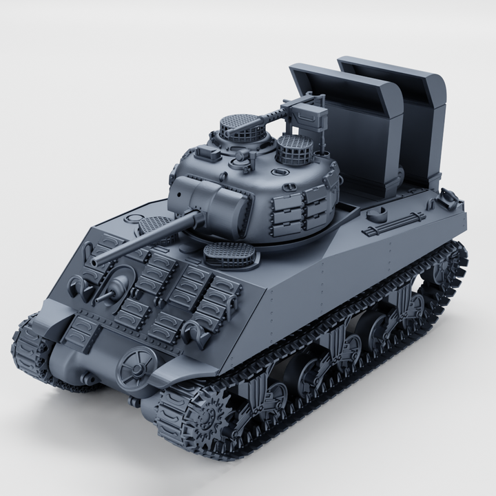 3D Printable Sherman M4A3(75)W “Beelzebub” (US, WW2) by Wargame3d