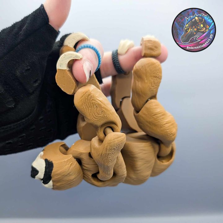 3D Printable Flexi Sloth by Kirsten M