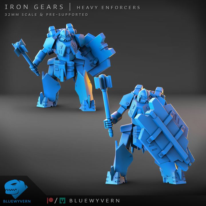 3D Printable Iron Gears - Heavy Enforcers by BlueWyvern