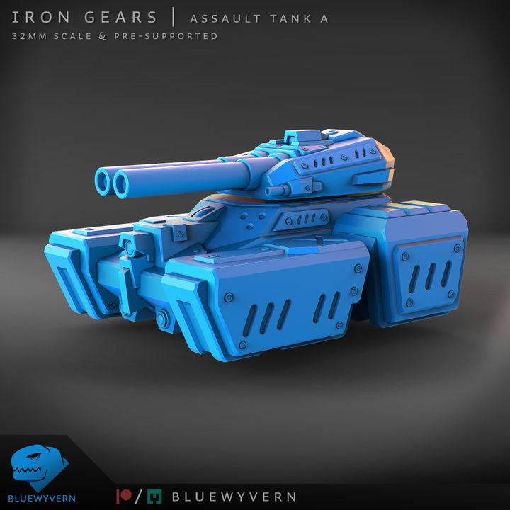 3D Printable Iron Gears - Assault Tank A by BlueWyvern