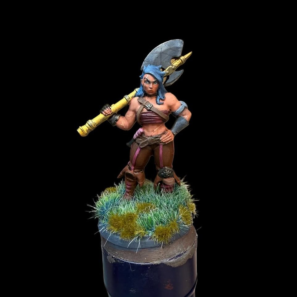 3D Printable Moxi The Barbarian[PRE-SUPPORTED] Female Fighter Bandit by ...