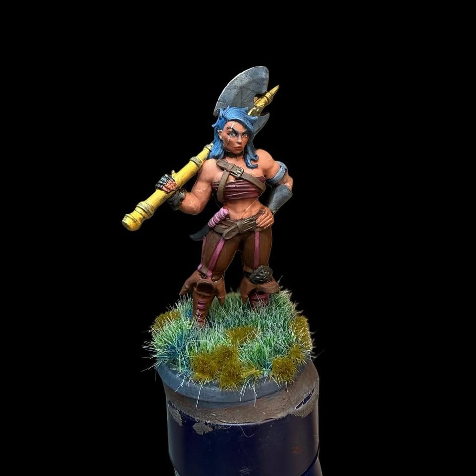 3D Printable Moxi The Barbarian[PRE-SUPPORTED] Female Fighter Bandit by ...