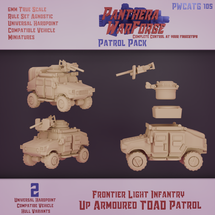 3D Printable Up Armoured TOAD: Universal Hardpoint System Patrol Pack ...