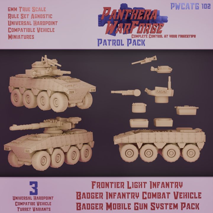 3D Printable Badger ICV/MGS: Universal Hardpoint System Patrol Pack ...
