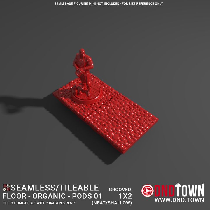 3D Printable 3D Modular Dungeon Tile: Floor - Organic - Alien Pods 01 ...