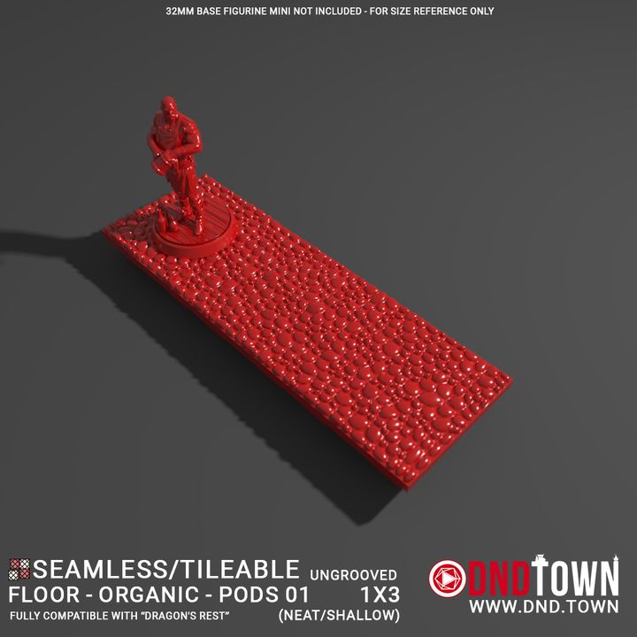 3D Printable 3D Modular Dungeon Tile: Floor - Organic - Alien Pods 01 ...