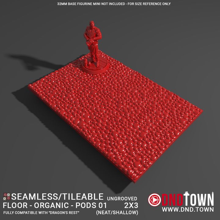 3D Printable 3D Modular Dungeon Tile: Floor - Organic - Alien Pods 01 ...