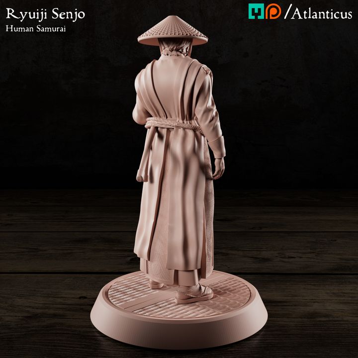 3D Printable Male Human Ronin Samurai - Ryuiji Senjo by Atlanticus Arts