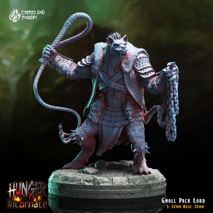 3D Printable Gnoll Pack Lord by Crippled God Foundry