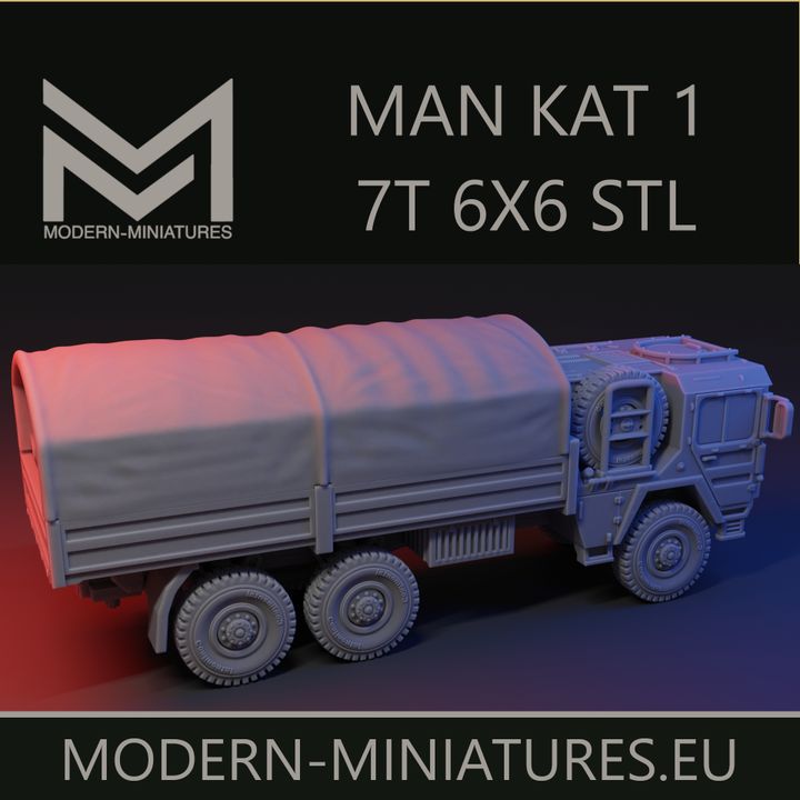 3D Printable MAN KAT 1 7-ton 6x6 Bundeswehr army truck by Modern ...