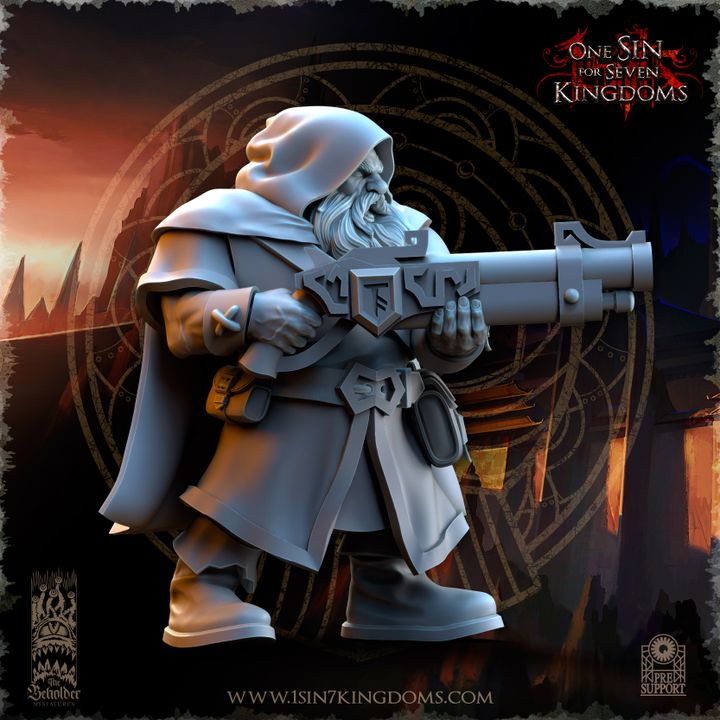 3D Printable Dwarven Kingdoms Sharpshooters by The Beholder Miniatures