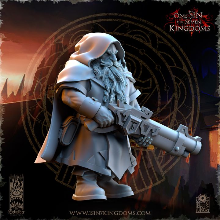 3D Printable Dwarven Kingdoms Sharpshooters by The Beholder Miniatures