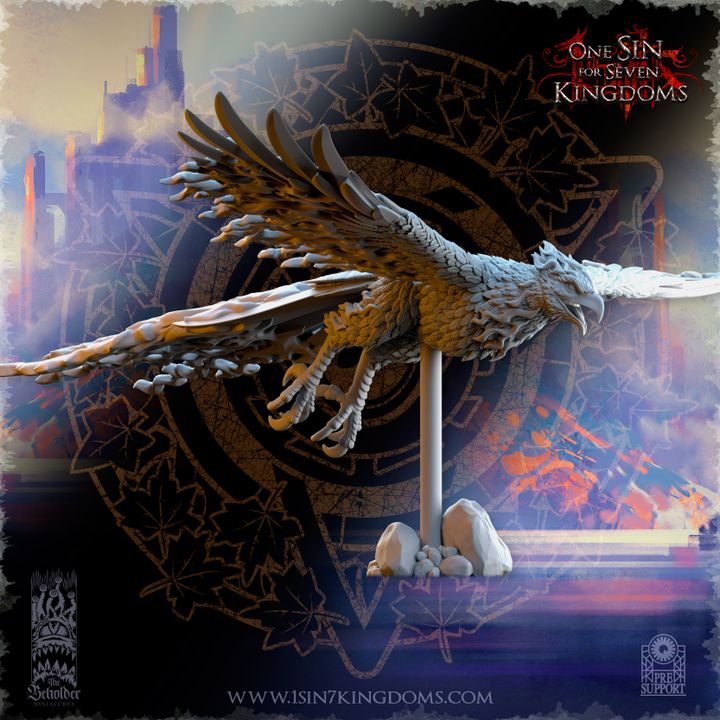 3D Printable Silvermoor Elves Searing Bird Lord on Phoenix by The ...