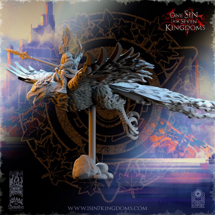 3D Printable Silvermoor Elves Searing Bird Lord on Phoenix by The ...