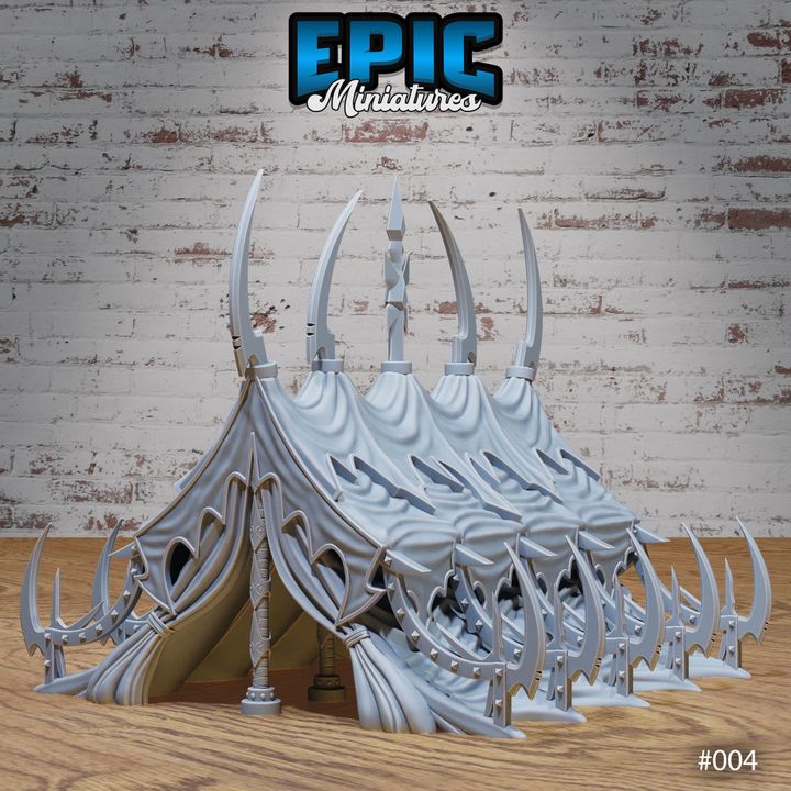 3D Printable Dark Elf Siege Camp / Elven Tent Items / Elvish Building ...
