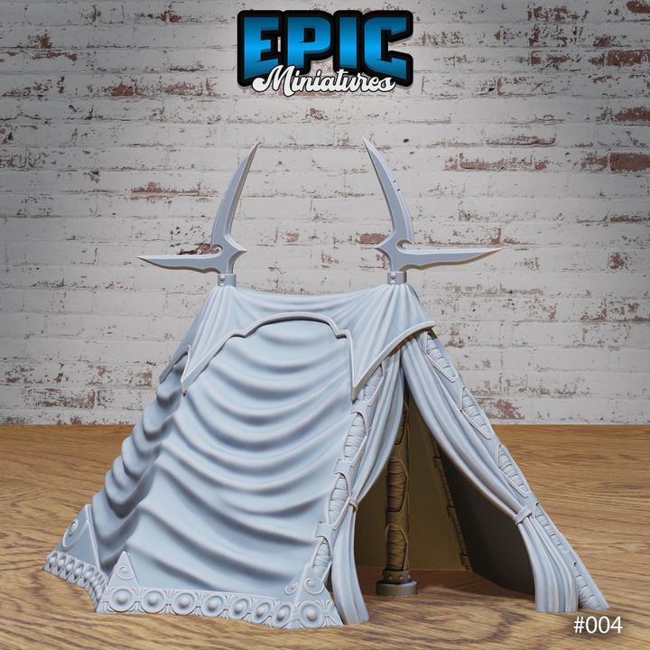 3D Printable Dark Elf Siege Camp / Elven Tent Items / Elvish Building ...