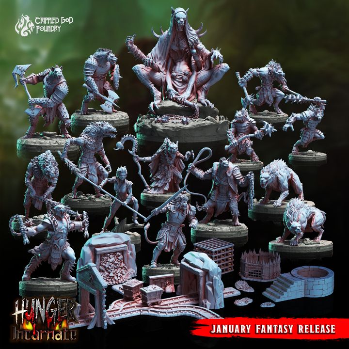 3D Printable Hunger Incarnate ~ January '25 Fantasy Bundle by Crippled ...