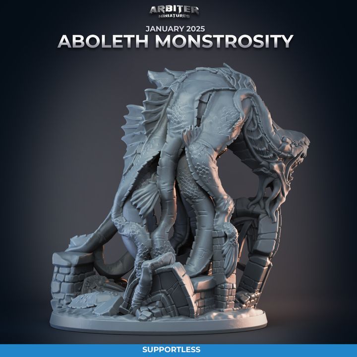 3D Printable Arbiter Miniatures January 2025 Aboleth Monstrosity ...