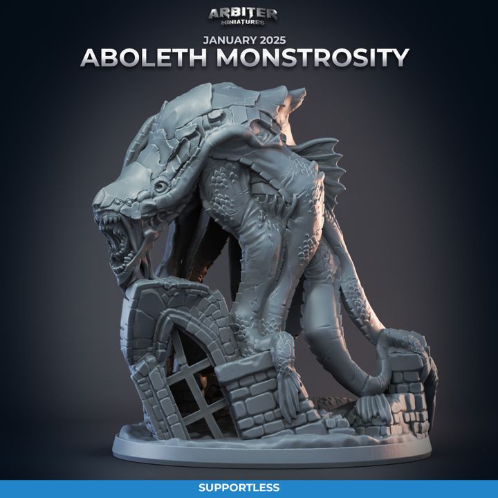3D Printable Arbiter Miniatures January 2025 Aboleth Monstrosity ...