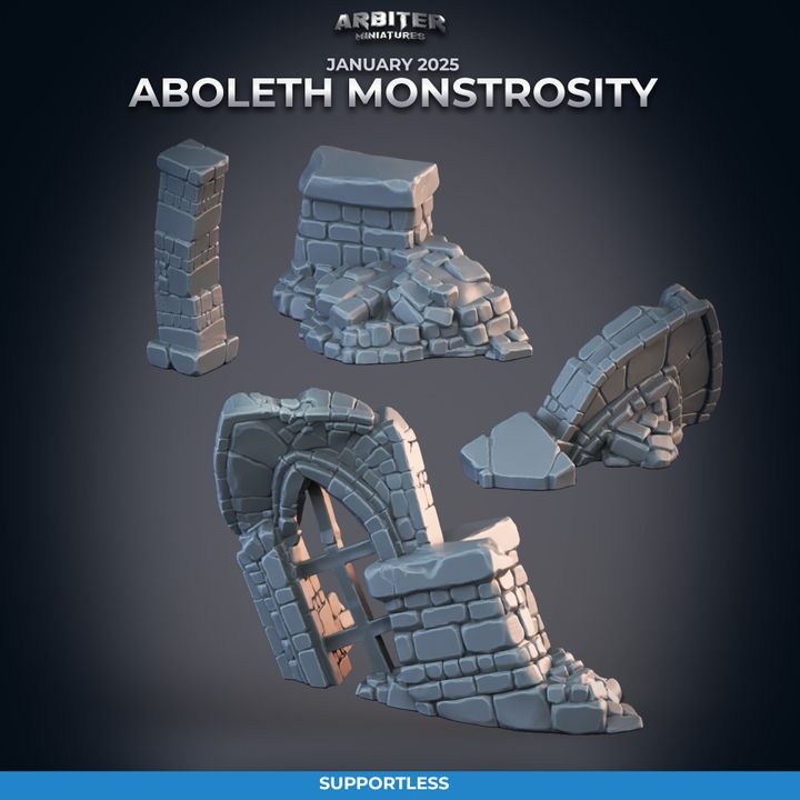 3D Printable Arbiter Miniatures January 2025 Aboleth Monstrosity ...