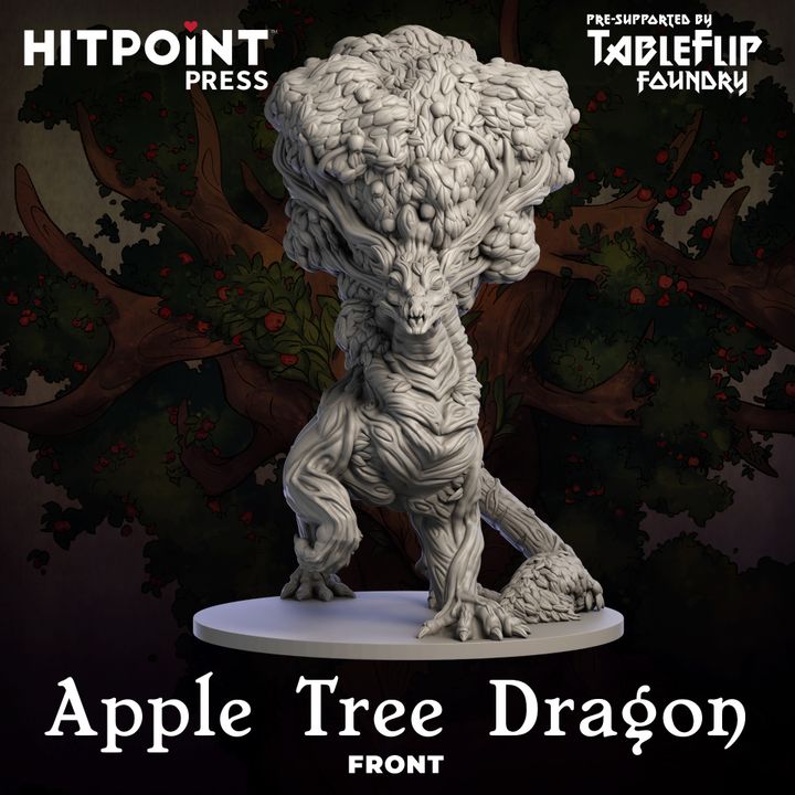 3D Printable FLORAL DRAGONS - Apple Tree Dragon by Hit Point Press