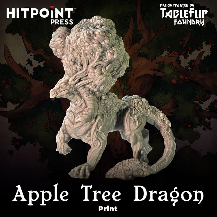 3D Printable FLORAL DRAGONS - Apple Tree Dragon by Hit Point Press
