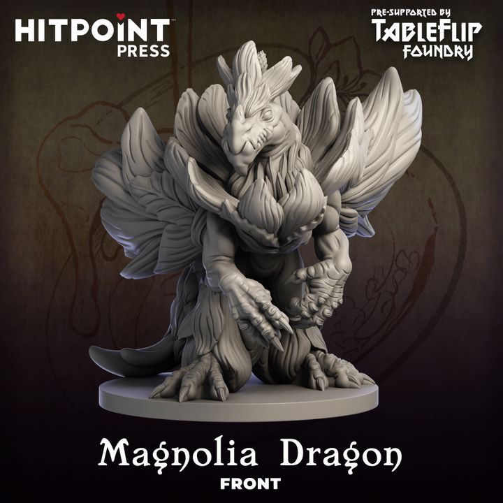 3D Printable FLORAL DRAGONS - Magnolia Dragon by Hit Point Press