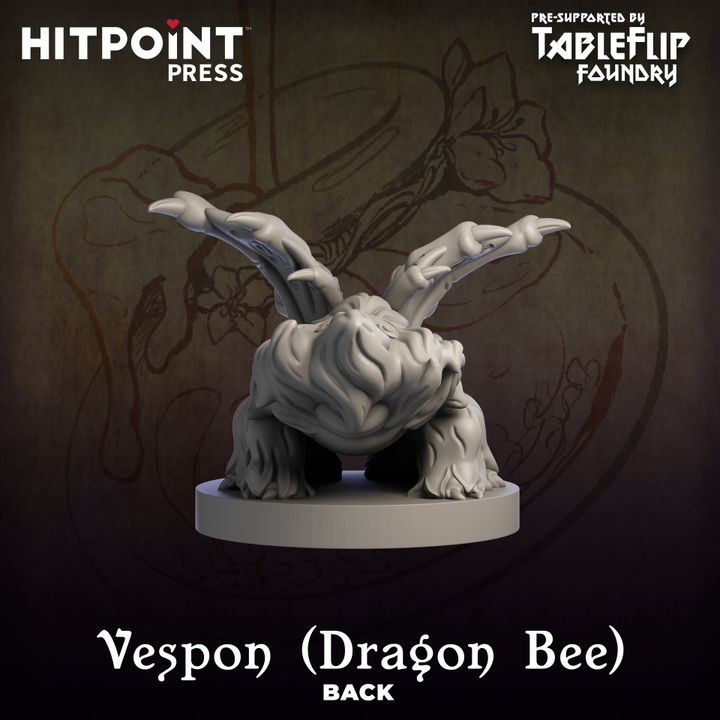 3D Printable FLORAL DRAGONS - Vespon (Dragon Bee) by Hit Point Press