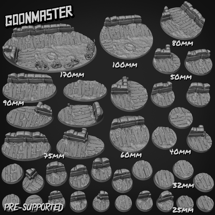 3D Printable Trench Base Set by Goon Master