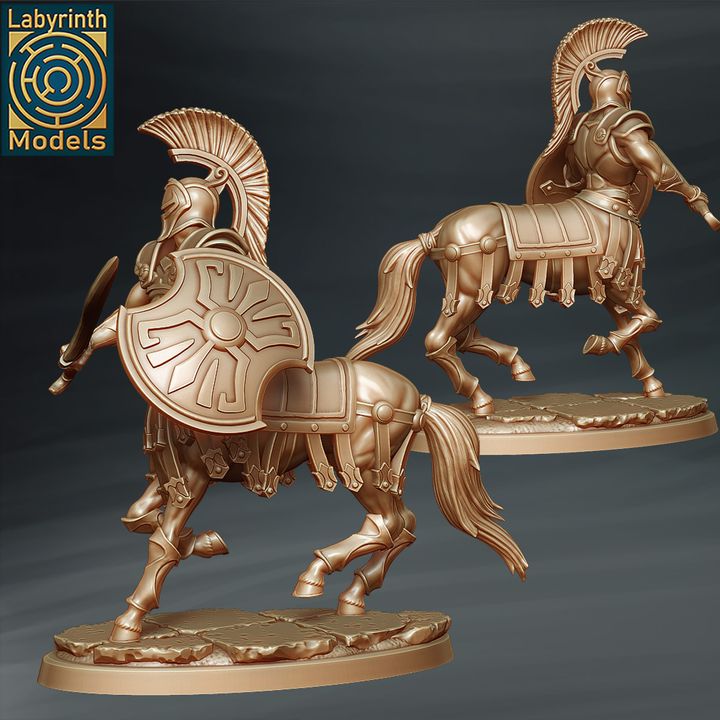 3D Printable Armored Centaurs - 32mm scale by Labyrinth Models