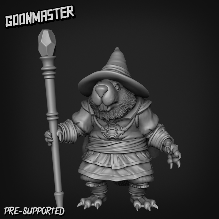 3D Printable Beaver Wizard 1 by Goon Master