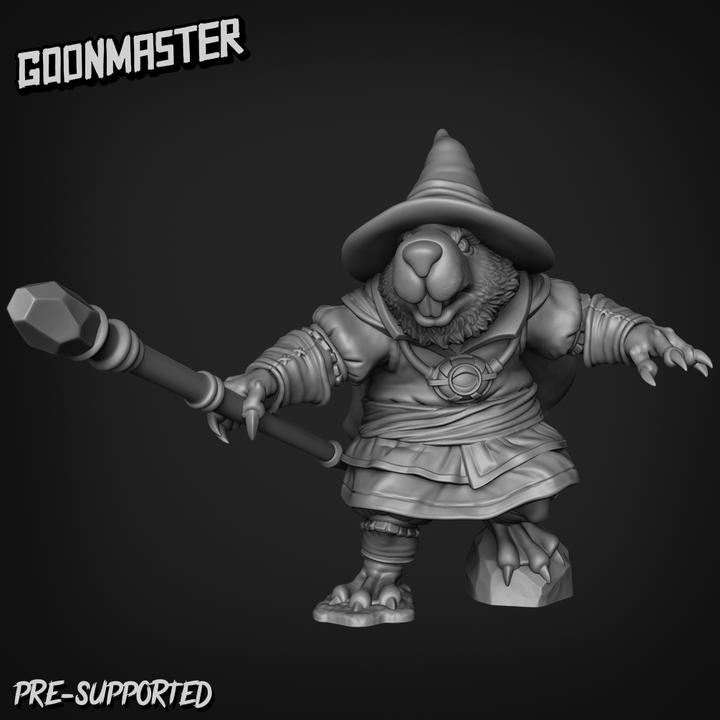 3D Printable Beaver Wizard 4 by Goon Master