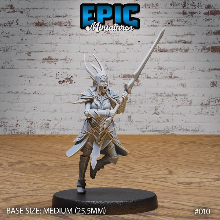 3D Printable Dark Elf Army Set A / Elven Fighter / Elvish Warrior ...
