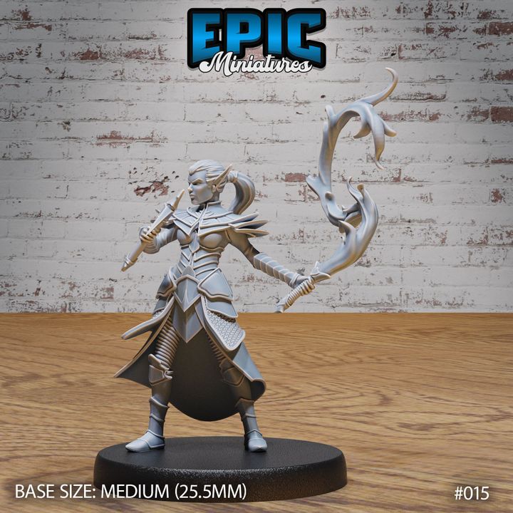 3D Printable Dark Elf Army Fire Whip / Elven Fighter / Elvish Warrior ...