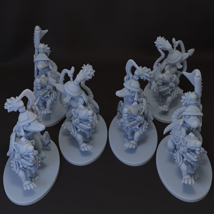 3D Printable Kobold Rat Riders by The Cackling Kobold Company