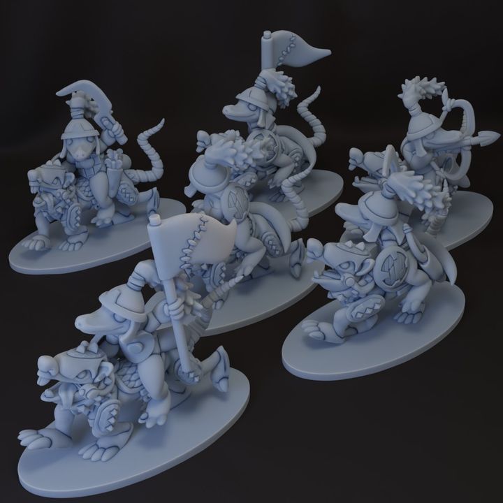 3D Printable Kobold Rat Riders by The Cackling Kobold Company