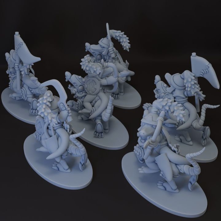 3D Printable Kobold Rat Riders by The Cackling Kobold Company