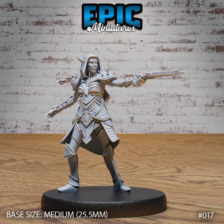 3D Printable Dark Elf Army Set C / Elven Fighter / Elvish Warrior ...