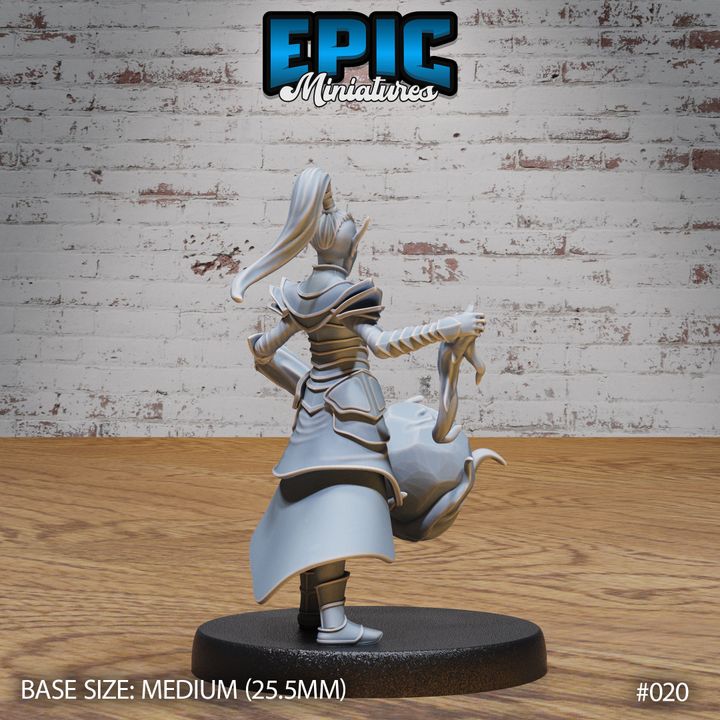 3D Printable Dark Elf Army Catapult Operator / Elven Fighter / Elvish ...