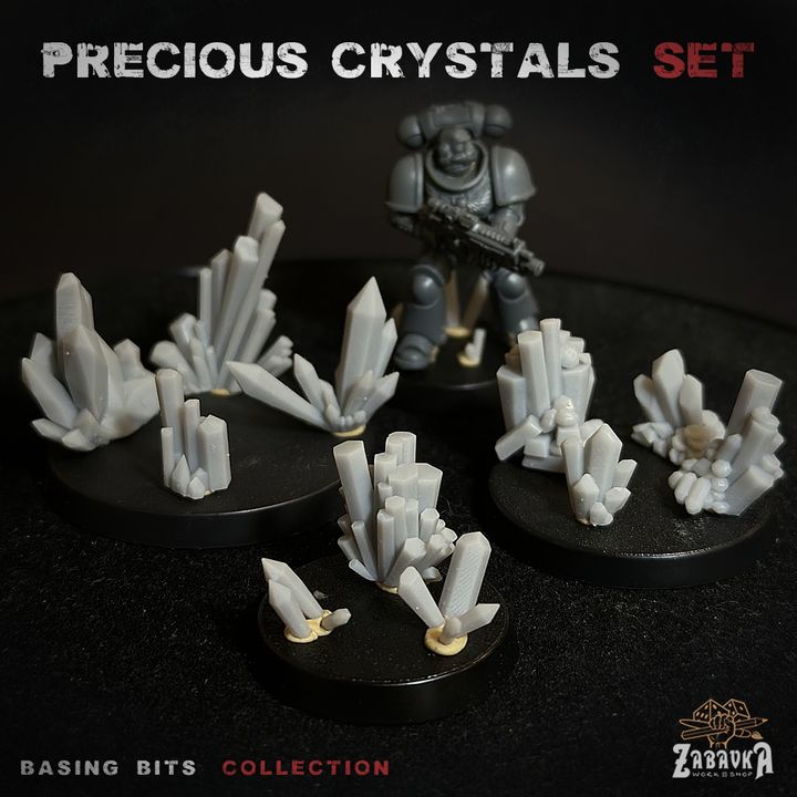 3D Printable Precious Сrystals - Basing Bits by Zabavka Workshop