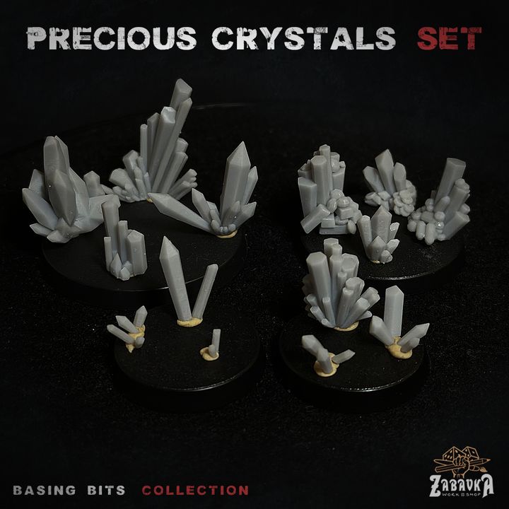 3D Printable Precious Сrystals - Basing Bits by Zabavka Workshop