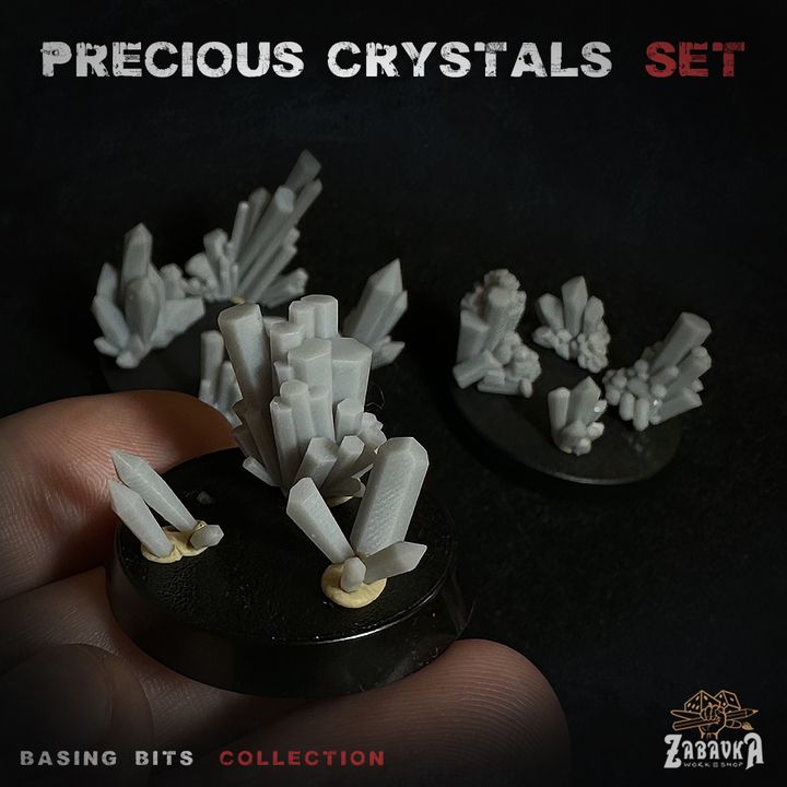 3D Printable Precious Сrystals - Basing Bits by Zabavka Workshop
