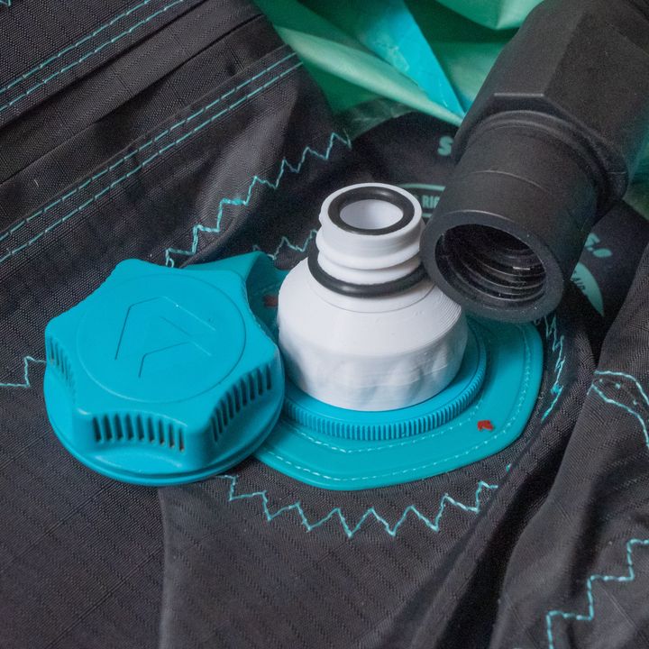 3D Printable 3D Printable E-Pump to Duotone Adapter for Wings and Kites ...